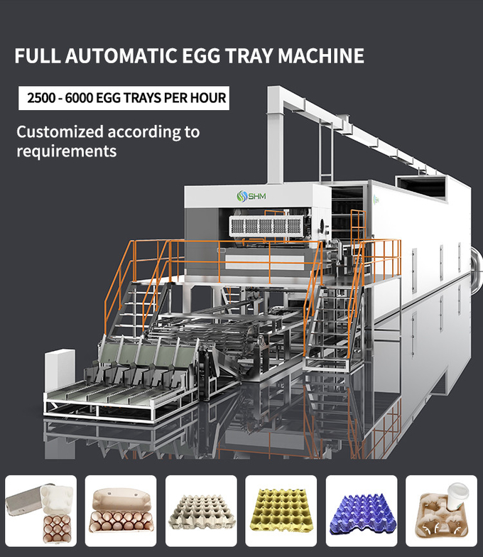 Egg Tray Molded Pulp Machine Automatic Pulp Moulded Machinery
