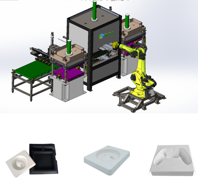 Industrial Sugarcane Pulp Making Machine Pulp Tray Forming Machine